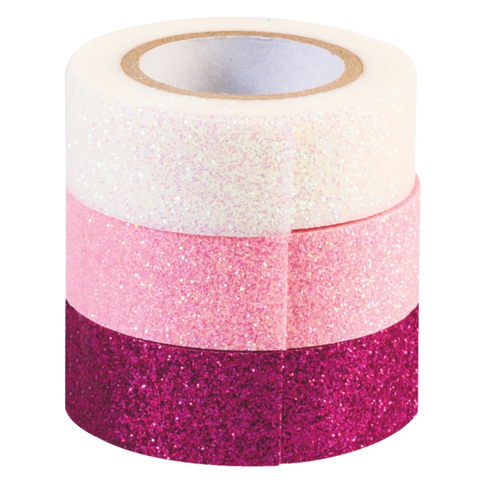 Glitterteip - Roosad, 3 tooni
